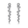 Silver Cubic Zirconia Bubble Cluster Earrings EAR-SIL-1465