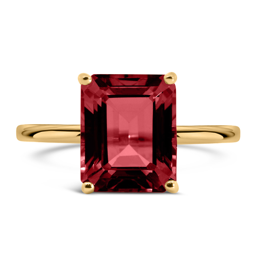 Cleo Ring with Garnet in 10kt Yellow Gold - Paris Jewellers