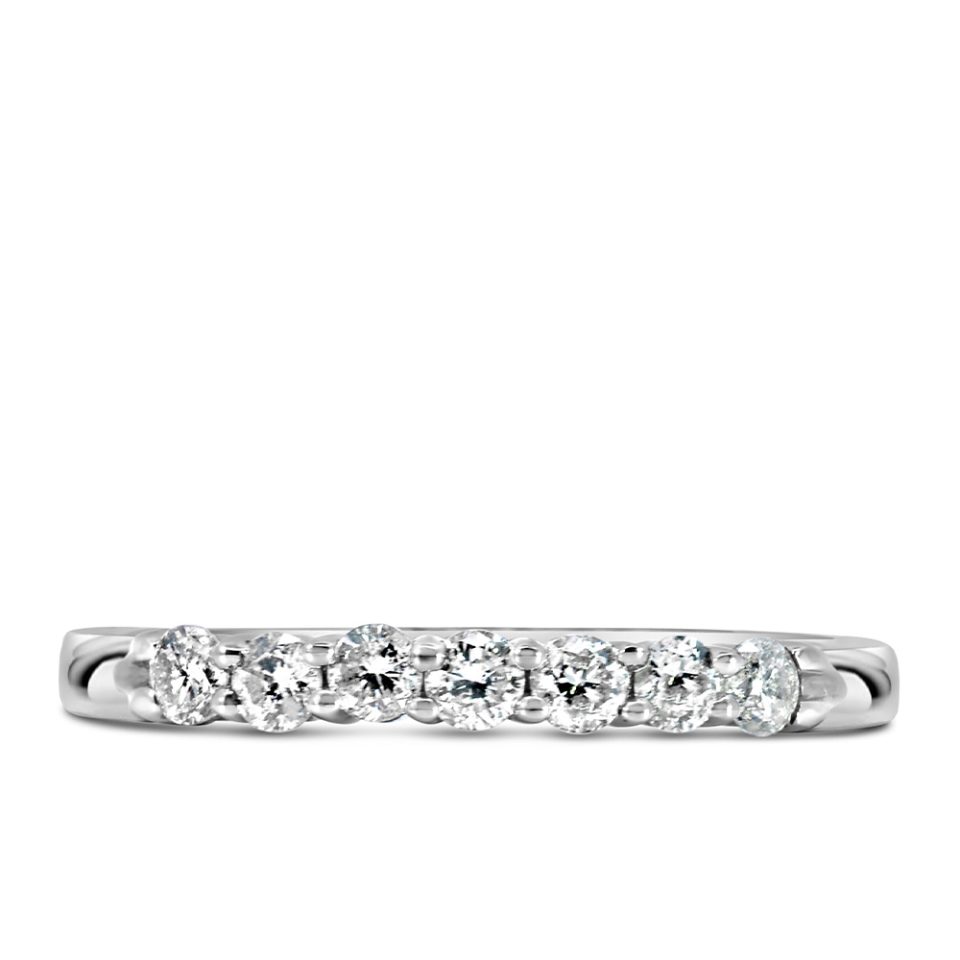 14KT White Gold .33 Carat Diamond Anniversary Ring RIN-LAN-0321